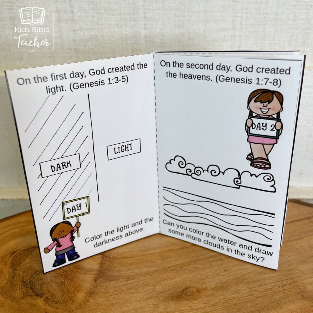 Creation Mini Book Bible Craft for Kids – Kids Bible Teacher