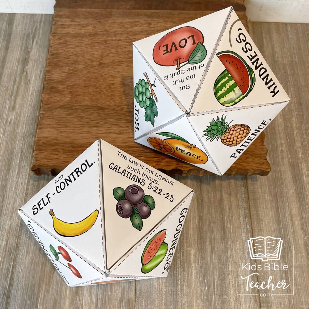 Fruit of the Spirit 3D Paper Craft for Kids featuring Galatians 5:22-2 ...