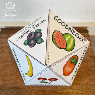 Fruit of the Spirit 3D Paper Craft for Kids featuring Galatians 5:22-2 ...
