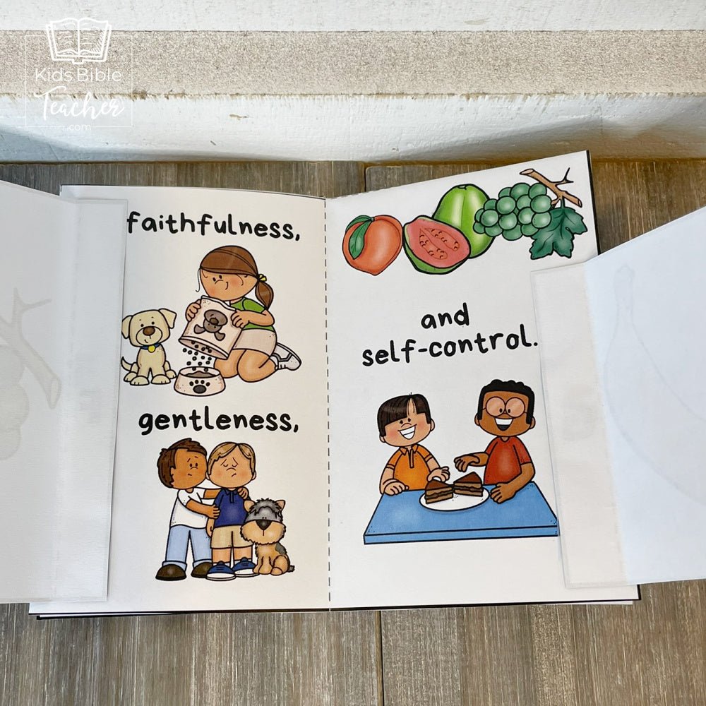 Fruit of the Spirit Mini Book Craft for Kids with Galatians 5:22-23 ...