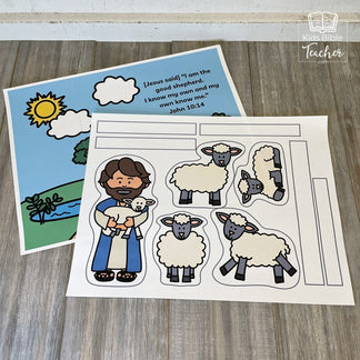 The Good Shepherd Bible Craft for Kids | Stand Up Shepherd Sheep Puppe ...