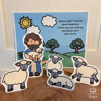 The Good Shepherd Bible Craft for Kids | Stand Up Shepherd Sheep Puppe ...
