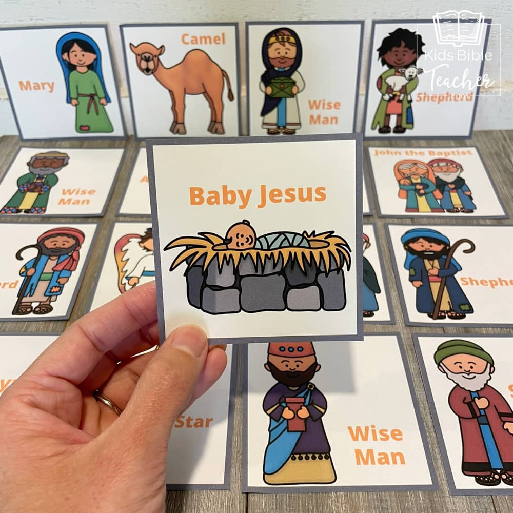 Jesus' Birth Christmas Match Game - Nativity Bible Memory Game for Kid ...