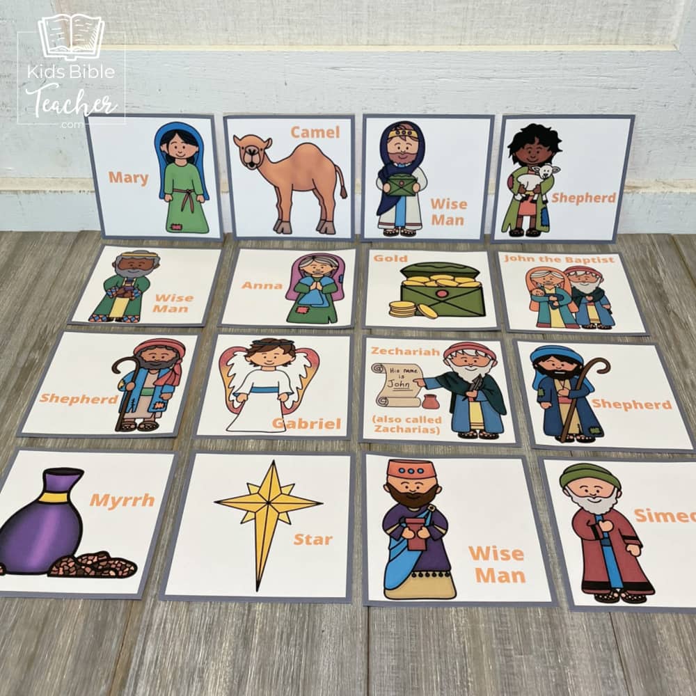 Jesus' Birth Christmas Match Game - Nativity Bible Memory Game for Kid ...