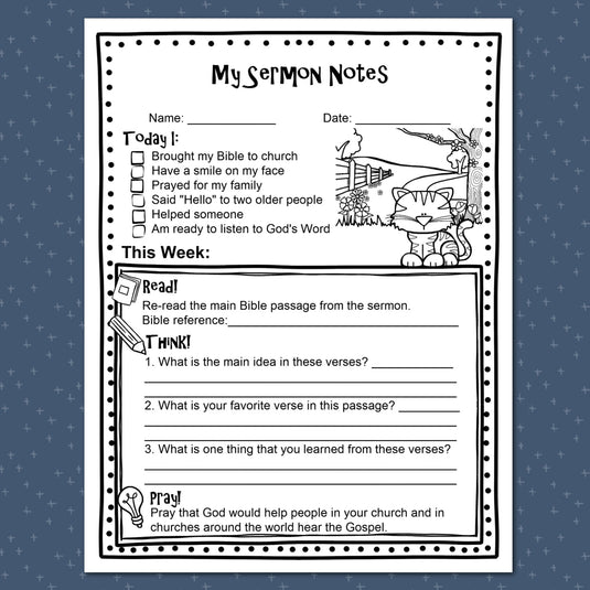 Sermon Notes – Kids Bible Teacher