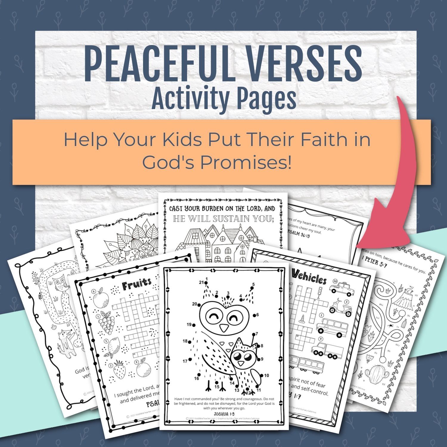 Peaceful Verses Activity Pack – Kids Bible Teacher