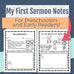 My First Sermon Notes Printables for Preschoolers and Early Readers, I ...