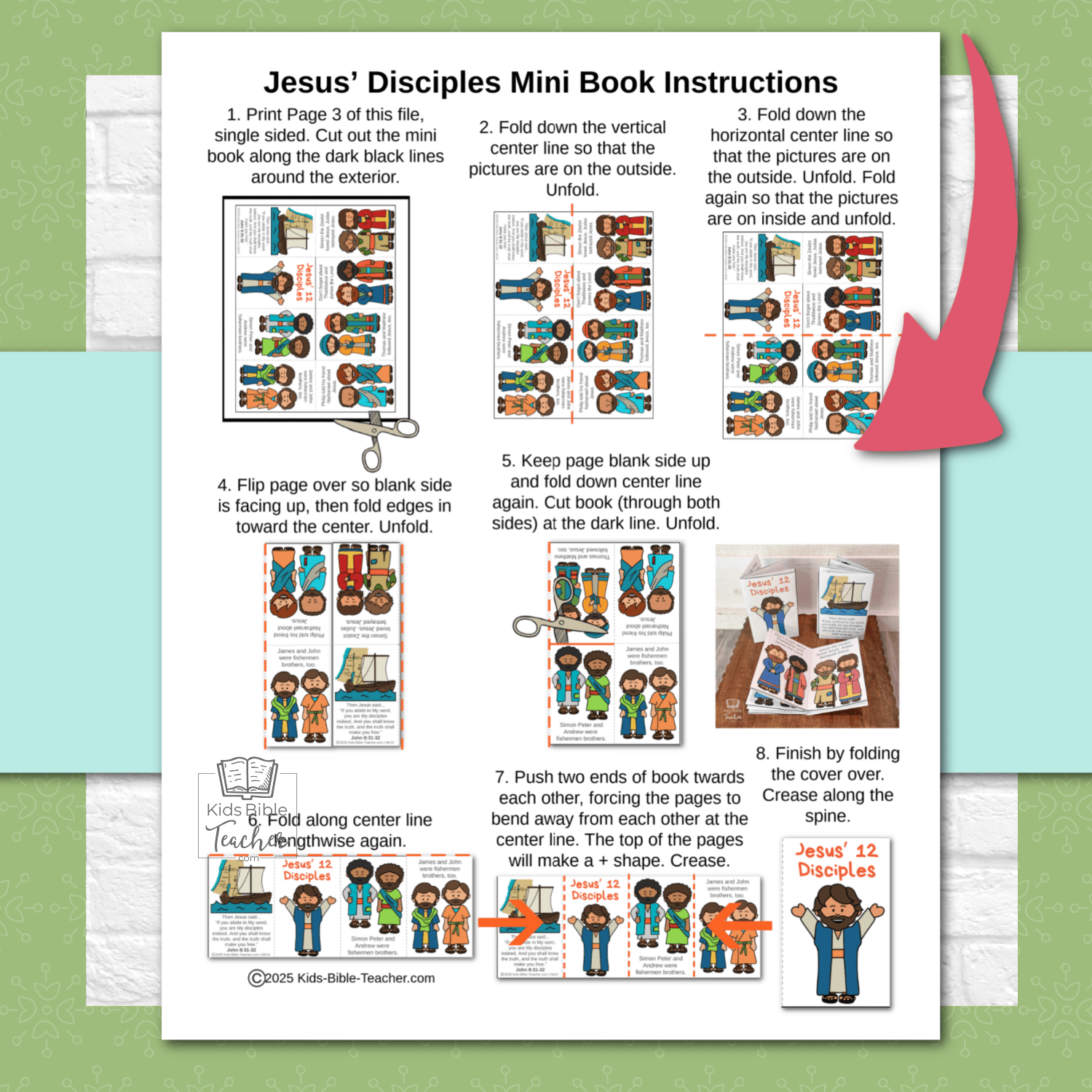 Jesus' Disciples Mini Book Bible Craft for Kids – Kids Bible Teacher