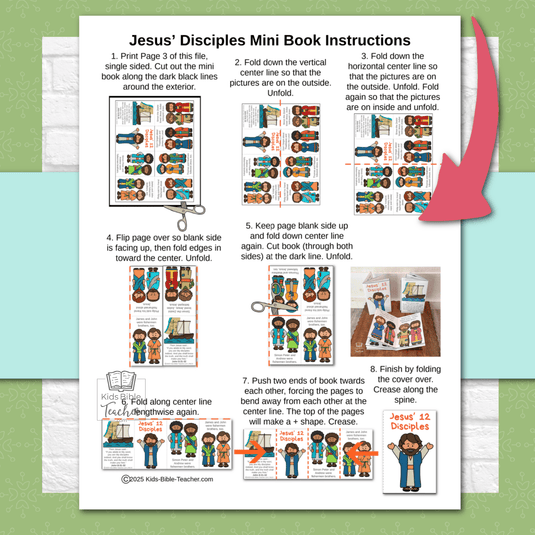 Jesus' Disciples Mini Book Bible Craft for Kids – Kids Bible Teacher