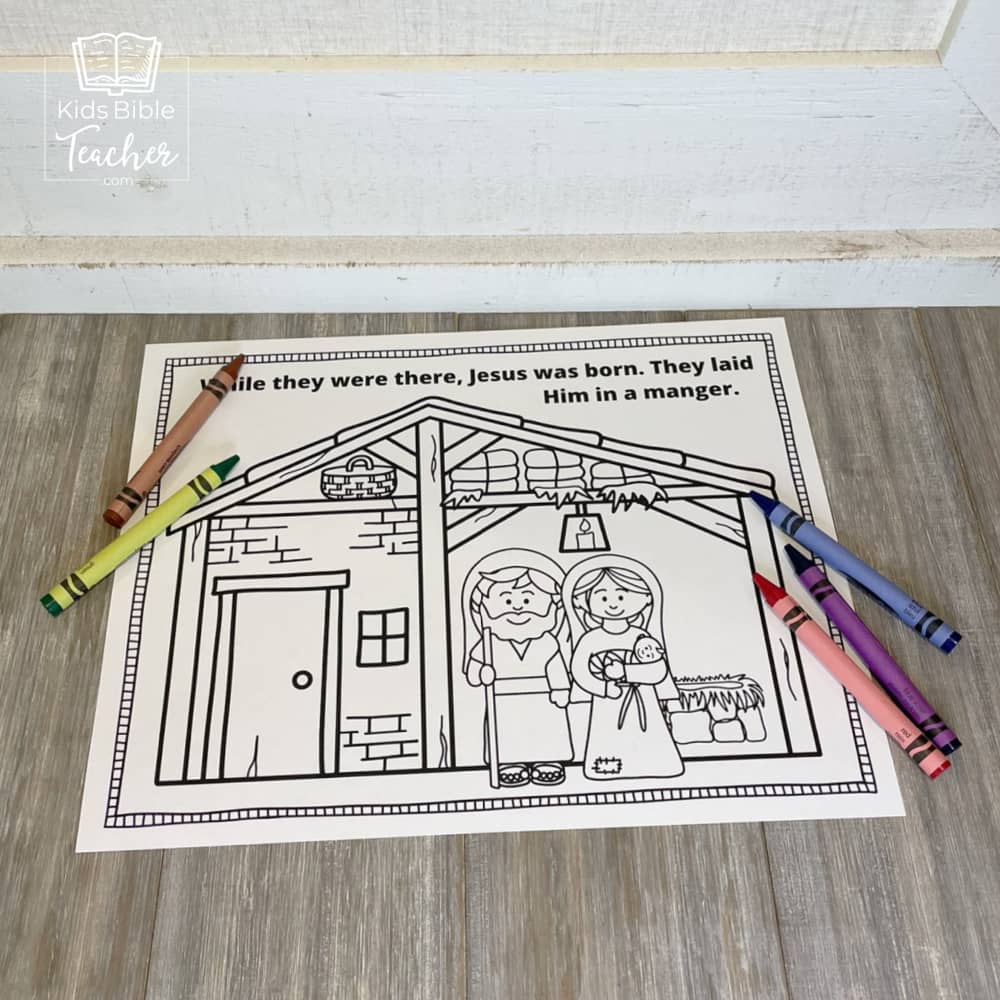 Jesus' Birth Christmas Coloring Pages : 15 Page Bible Nativity Story ...