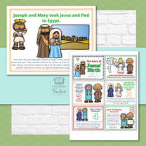 Jesus' Birth Posters and Mini Cards for Christmas – Kids Bible Teacher