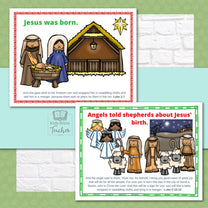 Jesus' Birth Posters and Mini Cards for Christmas – Kids Bible Teacher