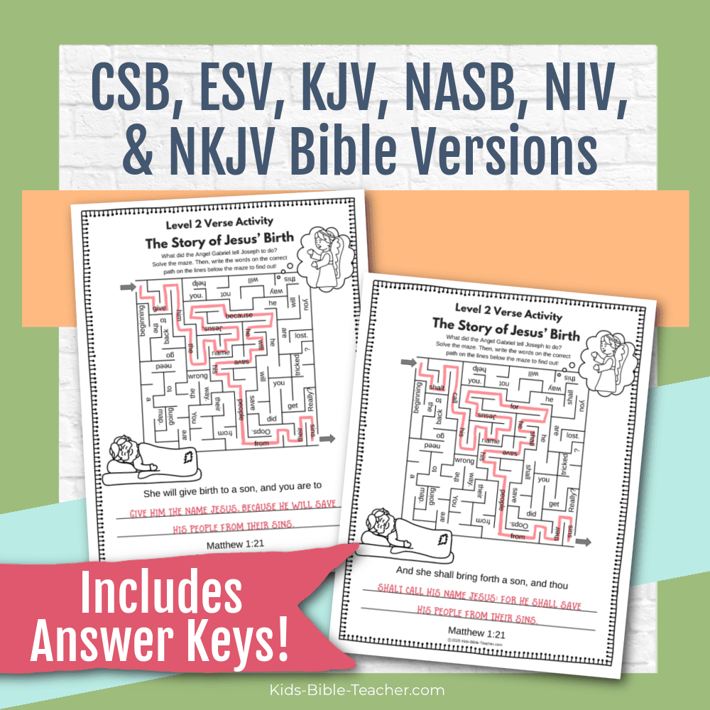 Jesus' Birth Complete Bible Lesson – Kids Bible Teacher