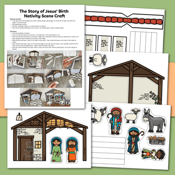 Jesus' Birth Paper Nativity Scene Craft for Christmas | Advent Christm ...