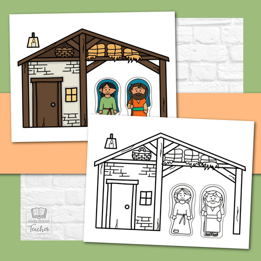 Jesus' Birth Paper Nativity Scene Craft for Christmas | Advent Christm ...