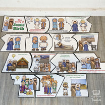 Jesus' Birth Huge Floor Puzzle and Mini Puzzle for Christmas with Nati ...