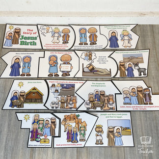 Jesus' Birth Huge Floor Puzzle and Mini Puzzle for Christmas with Nati ...