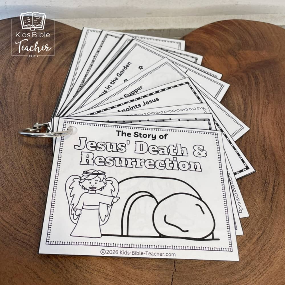 Jesus' Death and Resurrection Easter Coloring Pages and Mini Cards ...