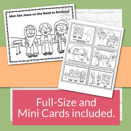 Jesus' Death and Resurrection Easter Coloring Pages and Mini Cards ...