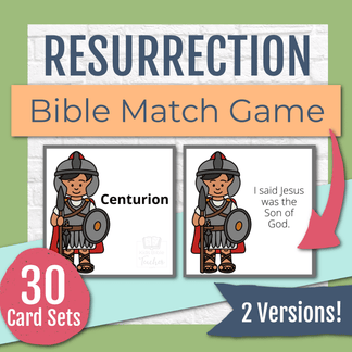 Jesus' Death & Resurrection Bible Match Game - Easter Bible Memory Gam ...