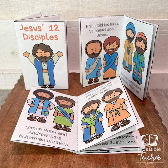 Jesus' Disciples Mini Book Bible Craft for Kids – Kids Bible Teacher