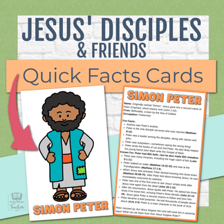 Jesus' Disciples and Friends Quick Fact Cards – Kids Bible Teacher