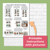 "Jesus Is Risen" Mini Book Easter Bible Craft for Kids – Kids Bible Teacher