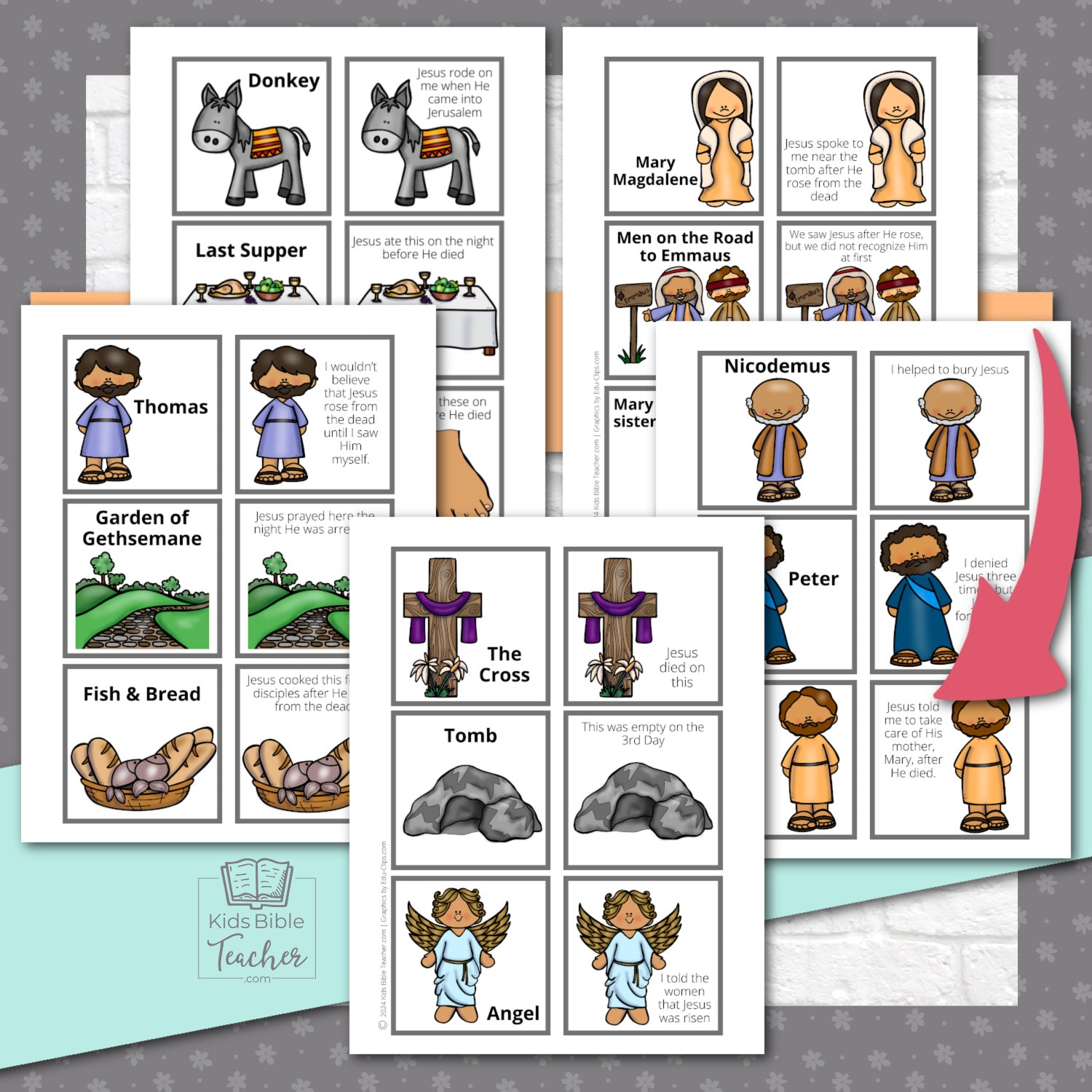 Jesus' Death & Resurrection Bible Match Game - Easter Bible Memory Gam ...