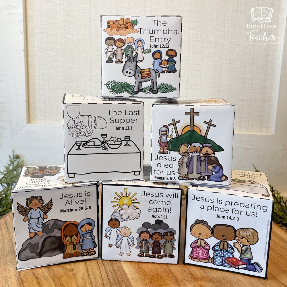 Jesus' Resurrection Bible Story Cube Bible Craft for Easter – Kids ...