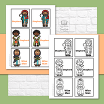 Jesus' Birth Christmas Match Game - Nativity Bible Memory Game for Kid ...