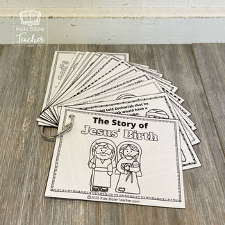 Jesus' Birth Christmas Coloring Pages : 15 Page Bible Nativity Story ...