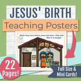 Jesus' Birth Posters and Mini Cards for Christmas – Kids Bible Teacher