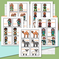 Jesus' Birth Christmas Match Game - Nativity Bible Memory Game for Kid ...