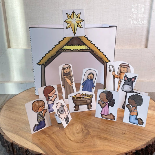 Jesus' Birth Paper Nativity Scene Craft for Christmas | Advent Christm ...
