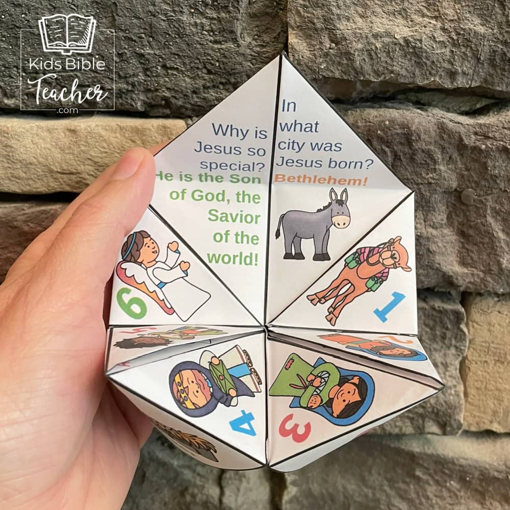 Jesus' Birth Origami Finger Puzzle for Christmas – Kids Bible Teacher