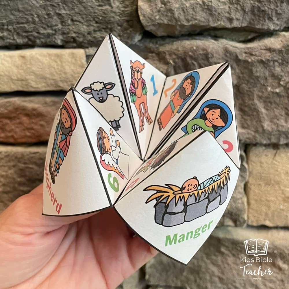 Jesus' Birth Origami Finger Puzzle for Christmas – Kids Bible Teacher