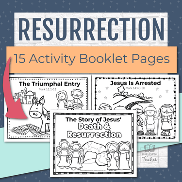 Jesus' Death and Resurrection Activity Easter Booklet Pages and Mini C ...