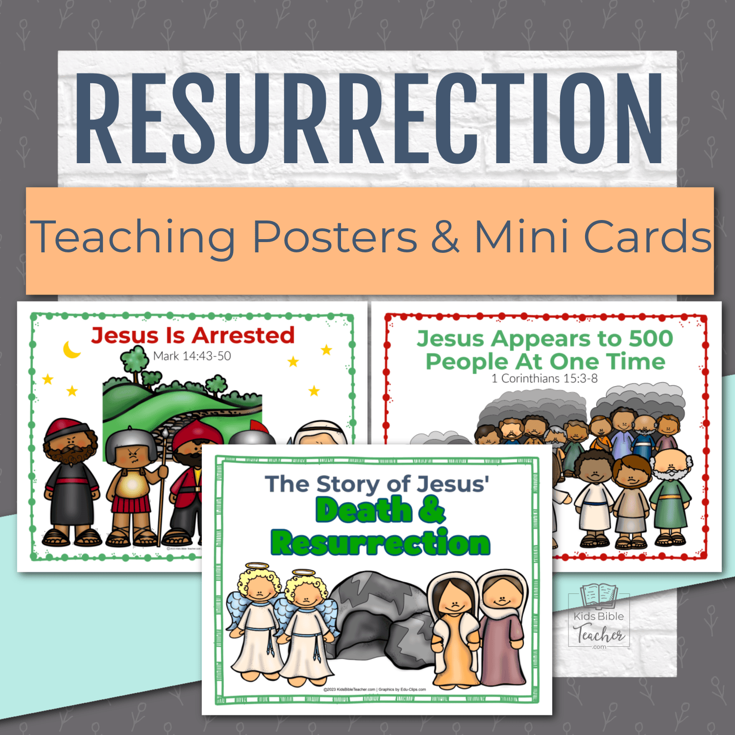 Jesus' Death and Resurrection Teaching Posters and Mini Cards - Easter ...