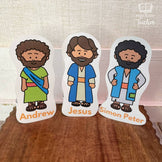 Jesus' Disciples Stick Puppets | Jesus' Disciples Stand Up Paper Dolls ...