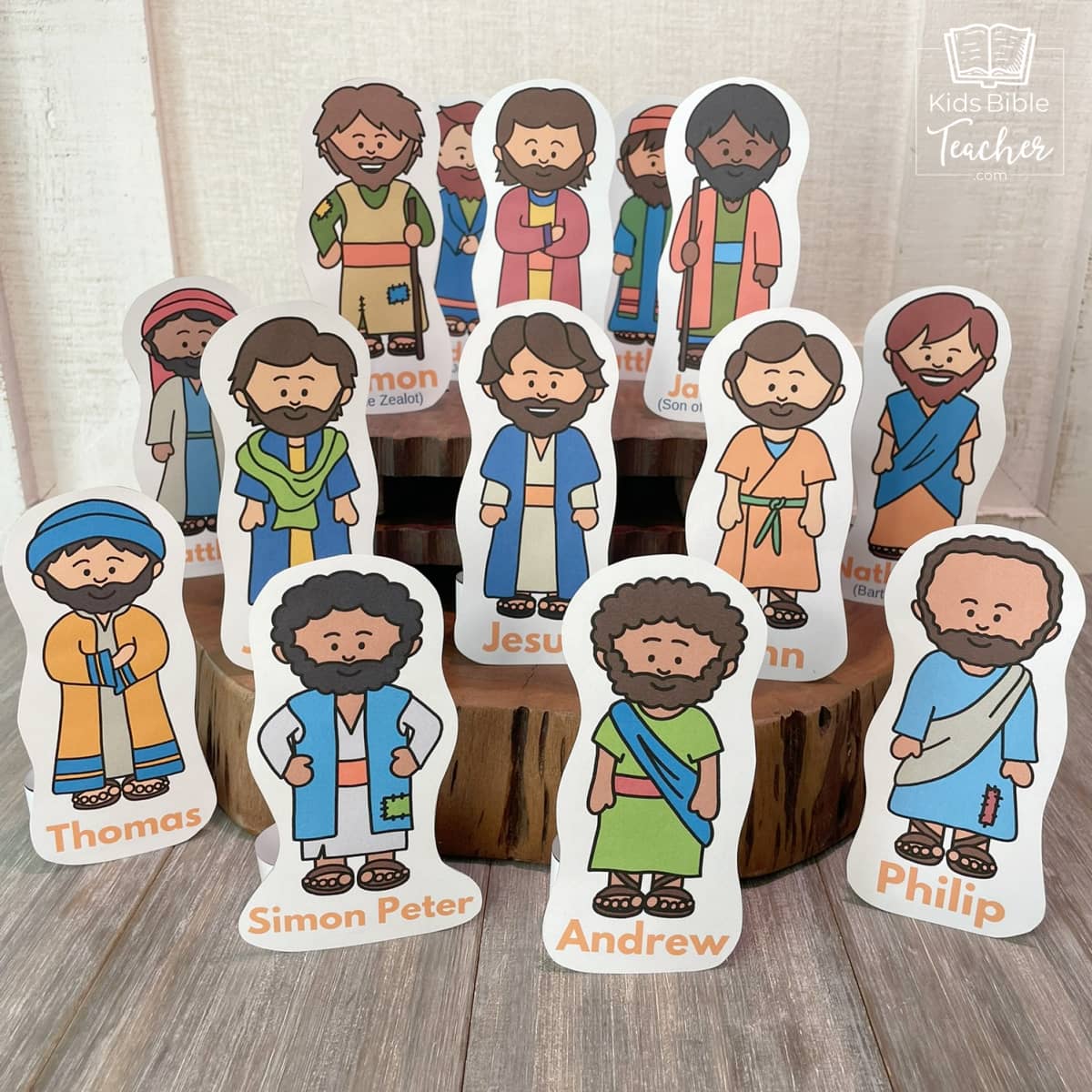 Jesus' Disciples Stick Puppets | Jesus' Disciples Stand Up Paper Dolls ...