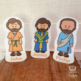 Jesus' Disciples Stick Puppets | Jesus' Disciples Stand Up Paper Dolls ...