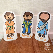 Jesus' Disciples Stick Puppets | Jesus' Disciples Stand Up Paper Dolls ...