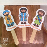 Jesus' Disciples Stick Puppets | Jesus' Disciples Stand Up Paper Dolls ...