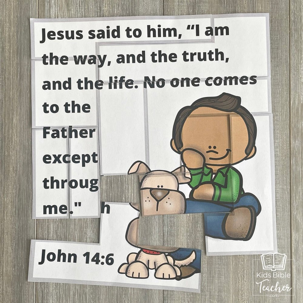 Resurrection Bible Verse Puzzles | Easter Bible Verse Puzzles for Kids ...