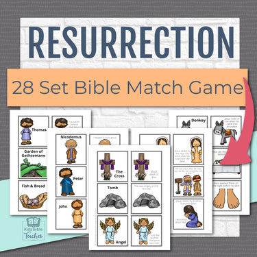 Jesus' Death & Resurrection Bible Match Game - Easter Bible Memory Gam ...