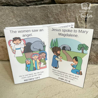 "Jesus Is Risen" Mini Book Easter Bible Craft for Kids – Kids Bible Teacher