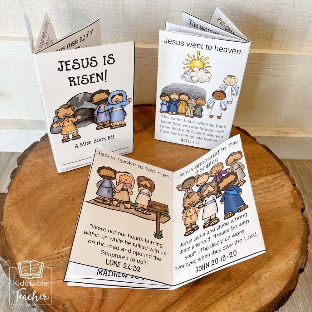 "Jesus Is Risen" Mini Book Easter Bible Craft for Kids – Kids Bible Teacher