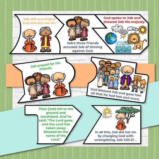 Job Bible Story Floor Puzzle and Mini Puzzle for 1st through 4rth Grad ...
