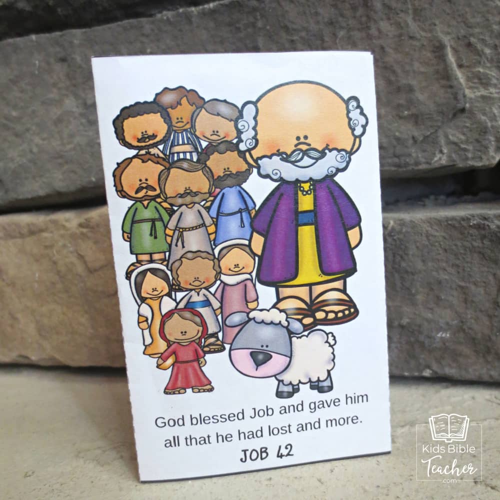 Job Bible Story Craft for Kids Mini Book – Kids Bible Teacher