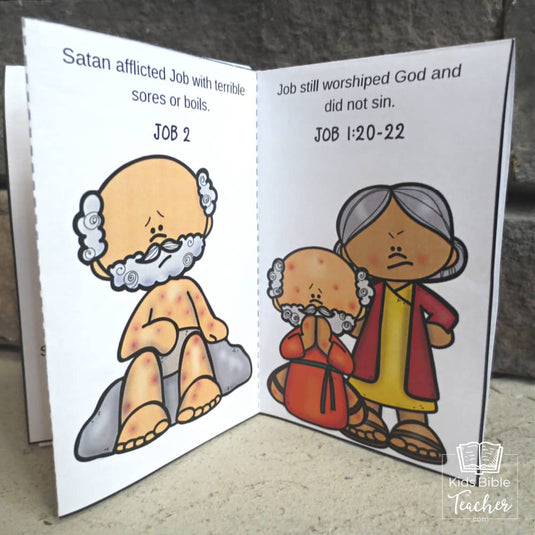 Job Bible Story Craft for Kids Mini Book – Kids Bible Teacher